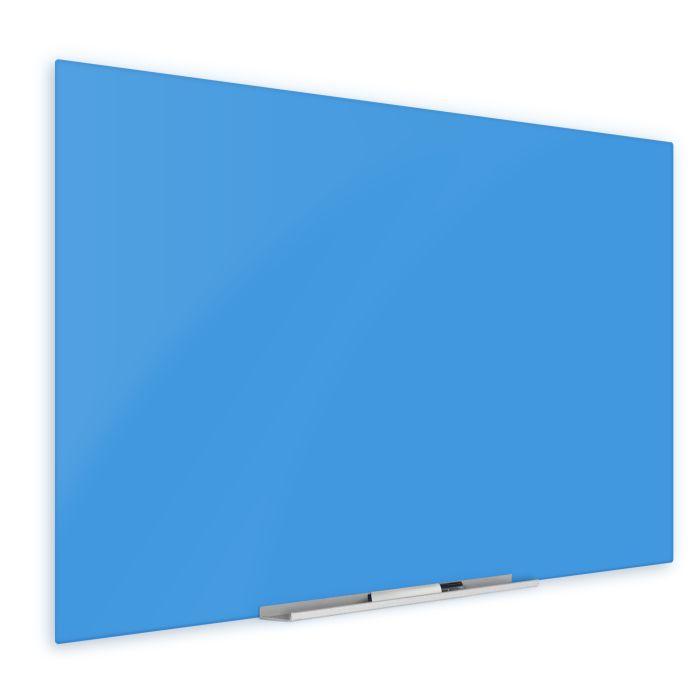 Clear Glass Magnetic Eraser Board 48" x 72" Inches - Blue