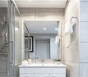 Modern Frameless Square Mirrors – Bathroom, Wall, Living Room