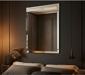 Modern Frameless Square Mirrors – Bathroom, Wall, Living Room