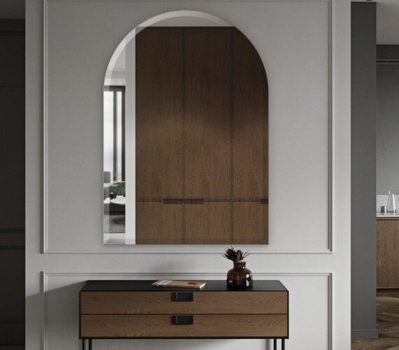 fancy frameless mirror